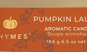 THYMES Pumpkin Laurel Tin Candle