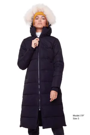 ALPINE NORTH Kluane Vegan Down Ultra Long Winter Parka - Black