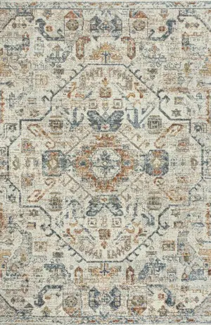 JONATHAN Y Shaemus Bohemian Medallion Low-pile Machine-washable Area Rug - Cream/terra