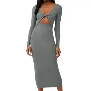 Minkpink Yoko Midi Dress In Sage - Sage