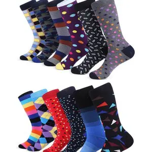 MIO MARINO Bold Designer Dress Socks 12 Pack