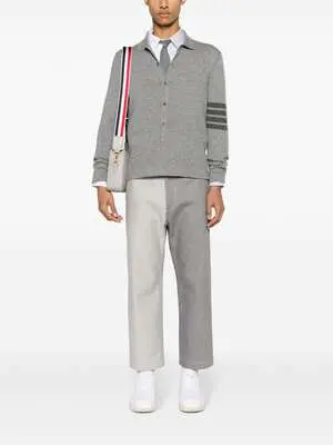 Thom Browne 4-bar Stripe Cashmere Cardigan - Grey