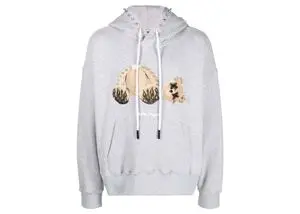 Palm Angels Punk Bear Hoodie - Grey