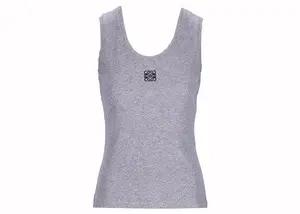 Loewe Anagram Cotton Top - Grey Melange