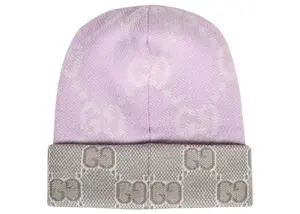 Gucci Reversible Gg Wool Beanie - Purple