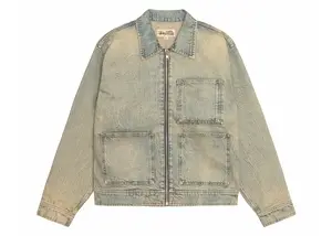 StÜssy Denim Zip Work Jacket - Beach Wash