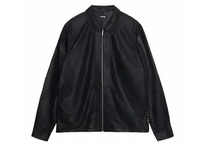StÜssy Perforated Leather Zip Shirt