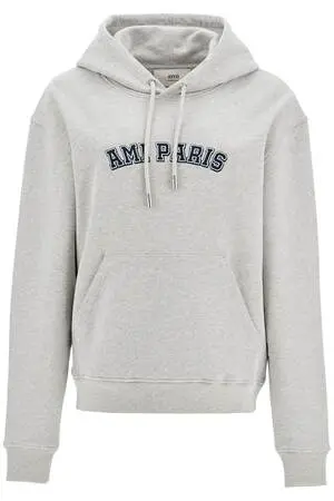 AMI ALEXANDRE MATIUSSI AMI ALEXANDRE MATIUSSI Hooded Varsity Sweatshirt - Grey