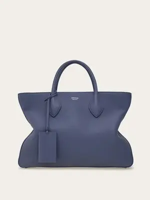 FERRAGAMO Star-Shaped Tote Bag Blue