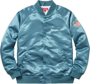 Supreme Satin Club Jacket - Light Blue