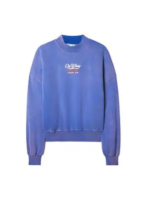 Off-White Off Wave Boxy Crewneck Sweatshirt