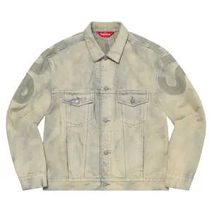 Supreme Inset Logo Denim Trucker Jacket