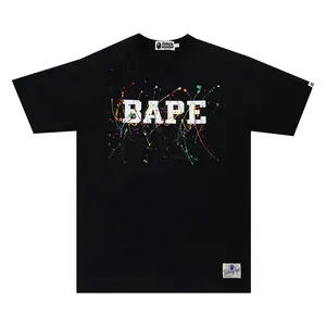 A BATHING APE Paint Splatter Tee - Black