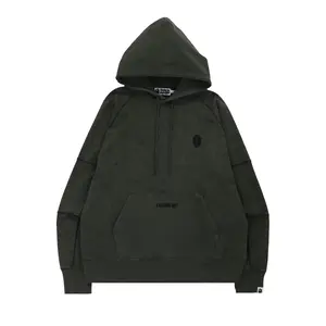 A BATHING APE 1st Camo Washed Relaxed Fit Pullover Hoodie - Black