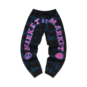 MARKET Cali Arc Peace Sweatpants 'navy Smoke Tie-dye