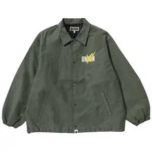 A BATHING APE X Union Pigment Dyed Coach Jacket - Green