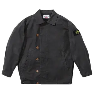 Supreme X Stone Island Reactive Ice Camo Ripstop Jacket - Black