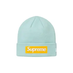 Supreme New Era Box Logo Beanie - Blue