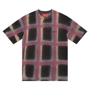 Supreme Sprayed Plaid Short-sleeve Top - Black