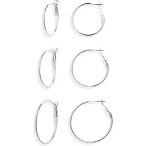 Bp. Set Of Hoop Earrings - Sterling Silver