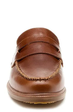 KELSI DAGGER BROOKLYN Lock Faux Shearling Lined Mule - Cognac