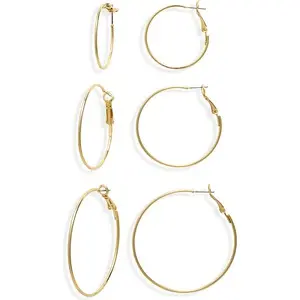Bp. Set Of Hoop Earrings - 14k Gold Dipped