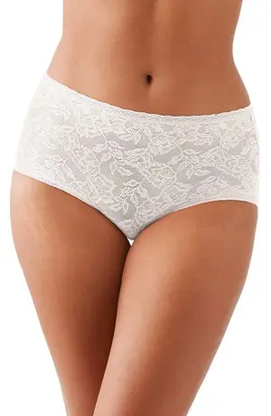 Wacoal High Profile Lace Briefs White