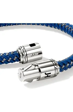 John Hardy Sterling Cord Bracelet - Silver/ Blue