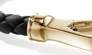 John Hardy Leather Bracelet With Gold Clasp - Gold/ Black