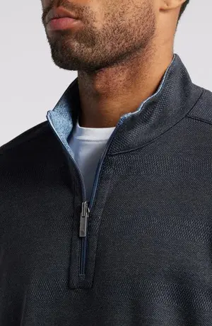 Johnston & Murphy Xc4® Reversible Performance Quarter Zip - Navy