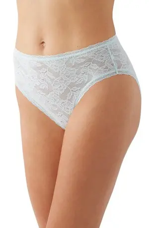 Wacoal High Profile Lace High Cut Briefs - Pastel Blue