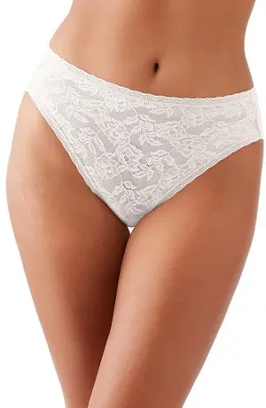 Wacoal High Profile Lace High Cut Briefs - White