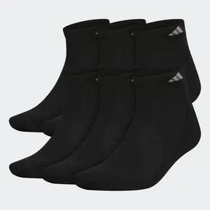 Adidas Athletic Cushioned Low-cut Socks 6 Pairs - Black