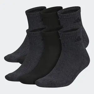 Adidas Athletic Quarter Socks 6 Pairs - Black