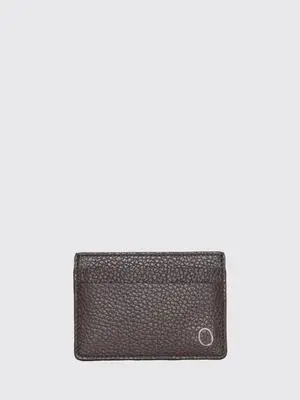 Orciani Micron Hammered Leather Credit Card Holder - Brown
