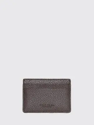 Orciani Micron Hammered Leather Credit Card Holder - Brown