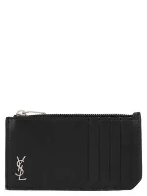 Saint Laurent Tiny Monogram' Cardholder - Black
