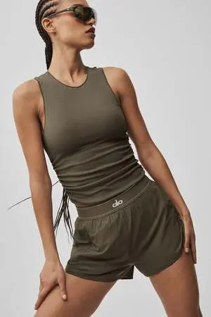 Alo Yoga Ribbed Tank Top - Olive Tree