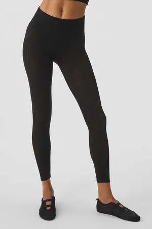 Alo Yoga Airlift Mesh High-Waist 7/8 Tempo Legging - Black