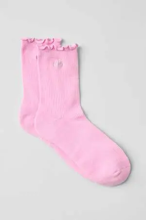 Alo Yoga Lettuce Edge Trim Socks Sweet Pink