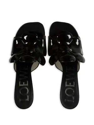 Loewe 90mm Petal Flower Sandals - Black