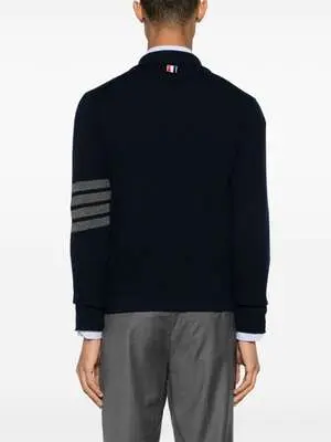 Thom Browne 4-bar Stripe Cashmere Cardigan - Blue