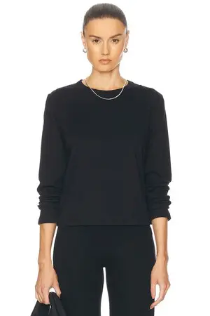 LESET Margo Long Sleeve Top - Black