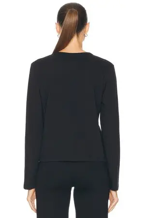 LESET Margo Long Sleeve Top - Black