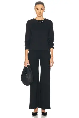 LESET Margo Long Sleeve Top - Black