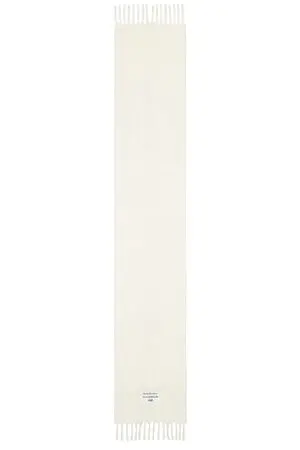 Acne Studios Viper Scarf In Beige - White