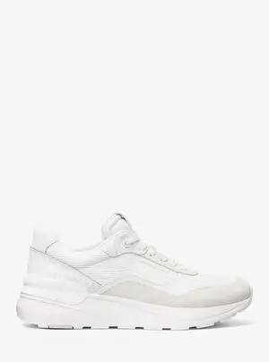 Michael Kors Trevor Mixed-media Trainers - White