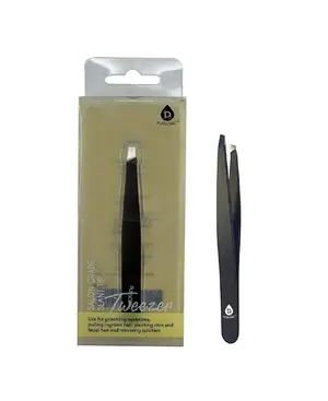 PURSONIC Salon Grade Slant Tip Tweezer - Black
