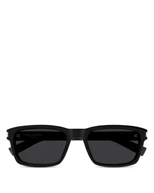 Saint Laurent Mid Naked Wire Core Squared Sunglasses, 57mm