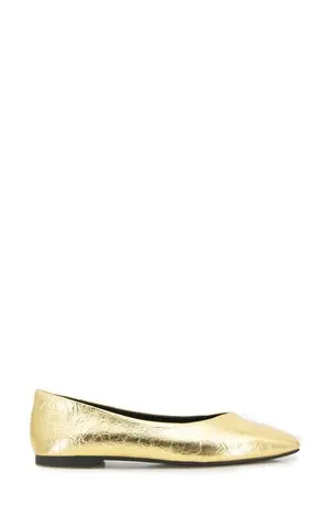 KENNETH COLE Johanna Square Toe Flat - Gold